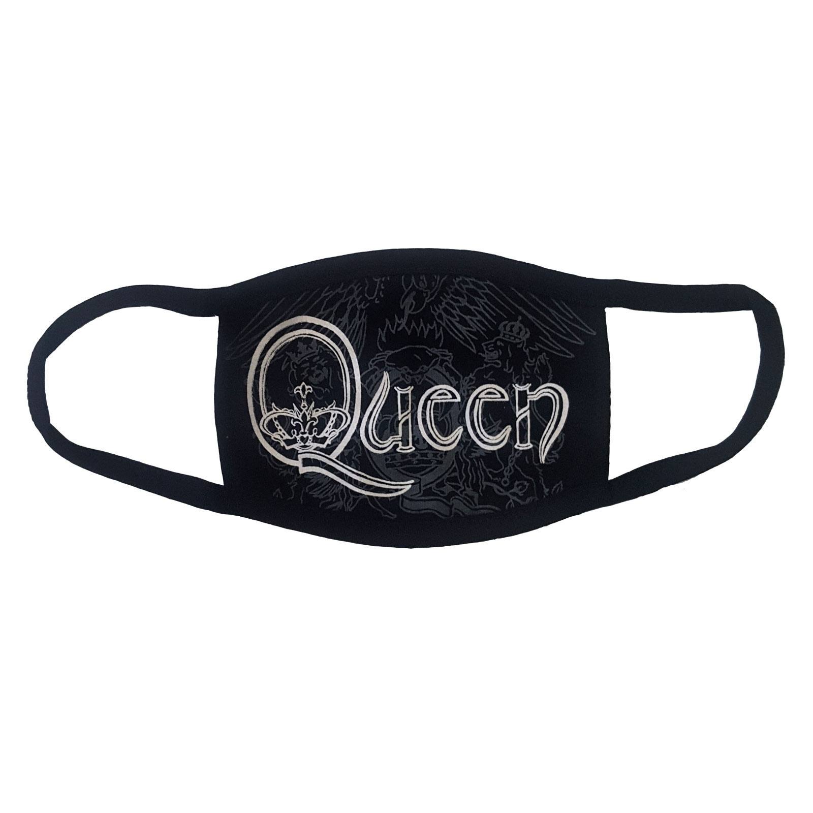 Queen Face Mask: White Retro Logo | Red Rabbit trendovska trgovina